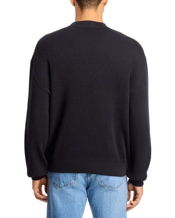 Madewell Waffle Knit Crewneck Sweatshirt - Licorice