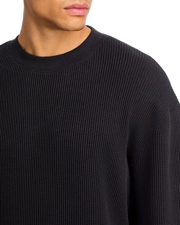 Madewell Waffle Knit Crewneck Sweatshirt - Licorice