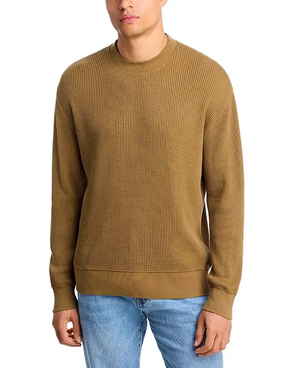 Madewell Waffle Knit Sweater - Woodland Brown