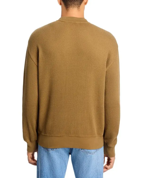 Madewell Waffle Knit Sweater - Woodland Brown
