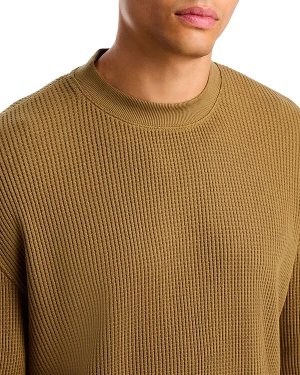 Madewell Waffle Knit Sweater - Woodland Brown