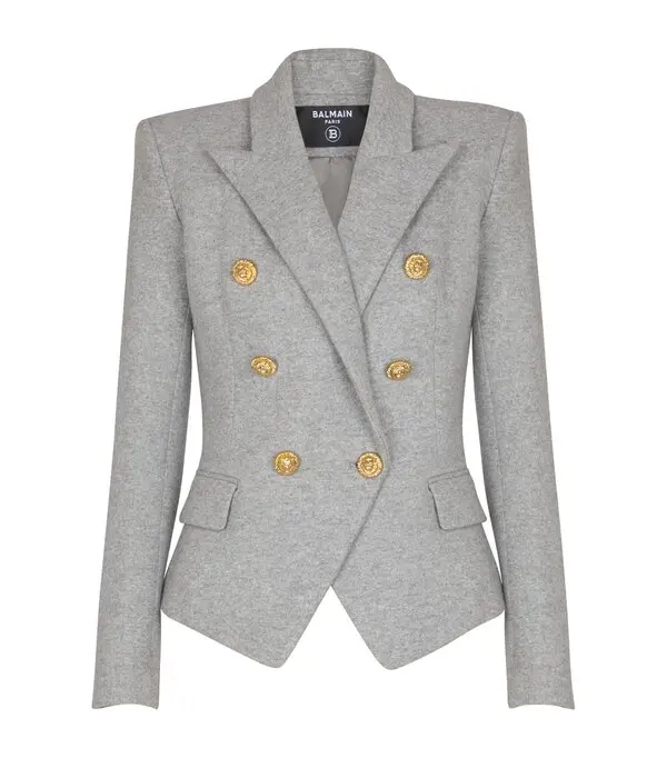 Balmain Wool-blend Double-breasted Blazer