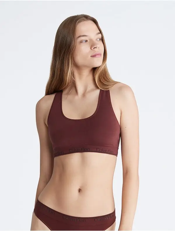 Calvin Klein Icon Seamless Unlined Bralette - Rum Raisin