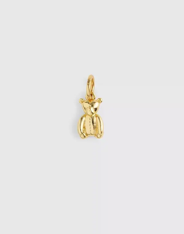 Madewell Teddy Bear Charm - Antique Gold