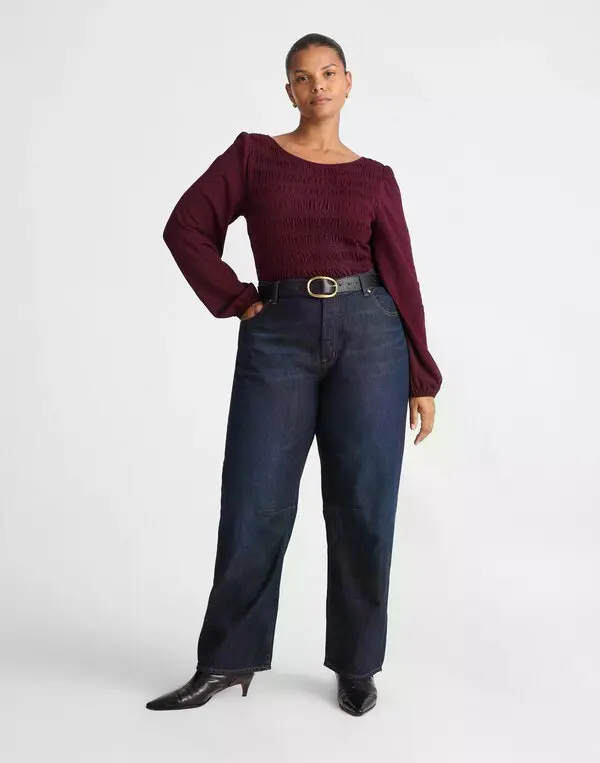 Madewell The Plus Darted Barrel-leg Jean