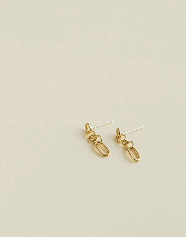 Madewell Demi-fine Chain-link Drop Earrings - 14k Gold