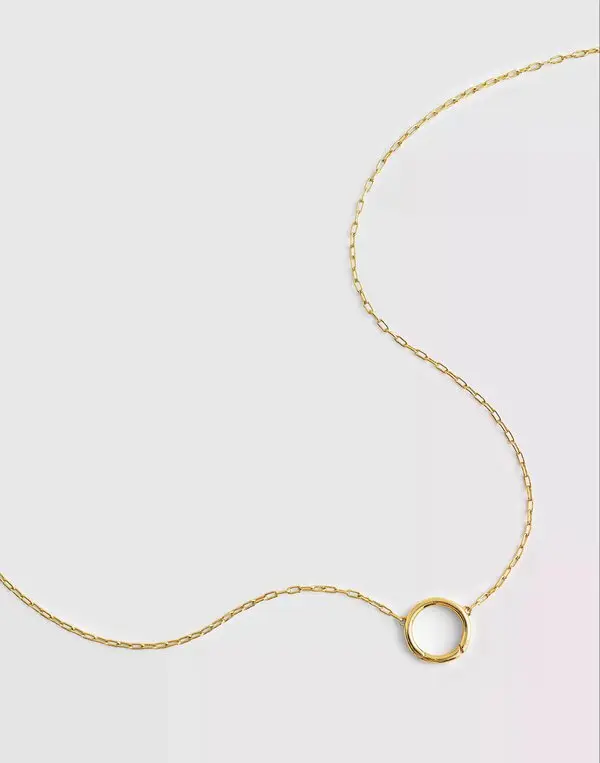 Madewell Mini Paperclip Chain Necklace - Antique Gold