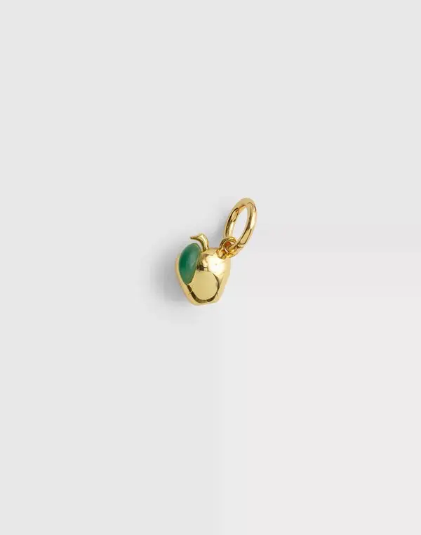 Madewell Apple Charm - Antique Gold