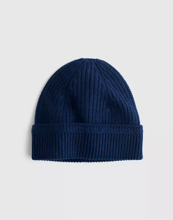 Madewell Knit Beanie In Wool Blend - Midnight Navy