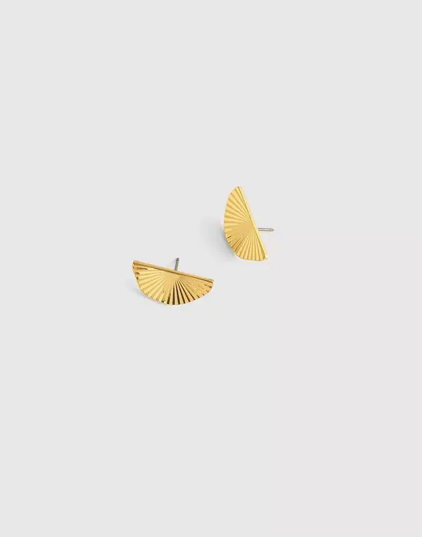 Madewell Fan Stud Earrings - Antique Gold