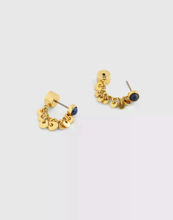 Madewell Semiprecious Chain Huggie Earrings - Antique Gold