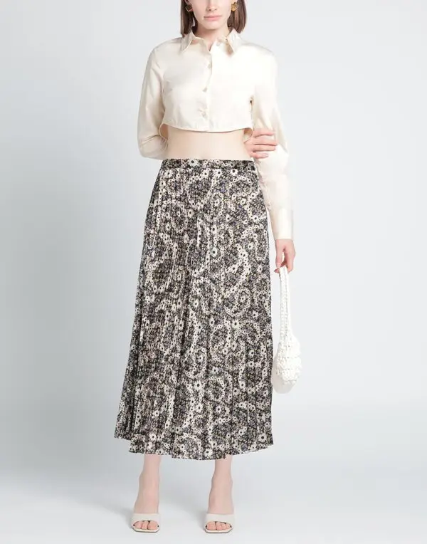 Sandro Polyester Midi Skirt
