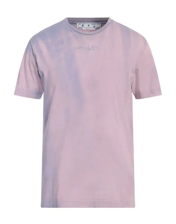 OFF-WHITE™ Off-white T-shirt Mauve Size Cotton, Polyester