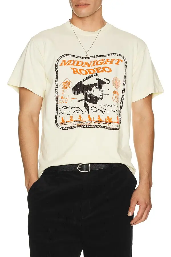 MIDNIGHT RODEO Western Tee - Cream