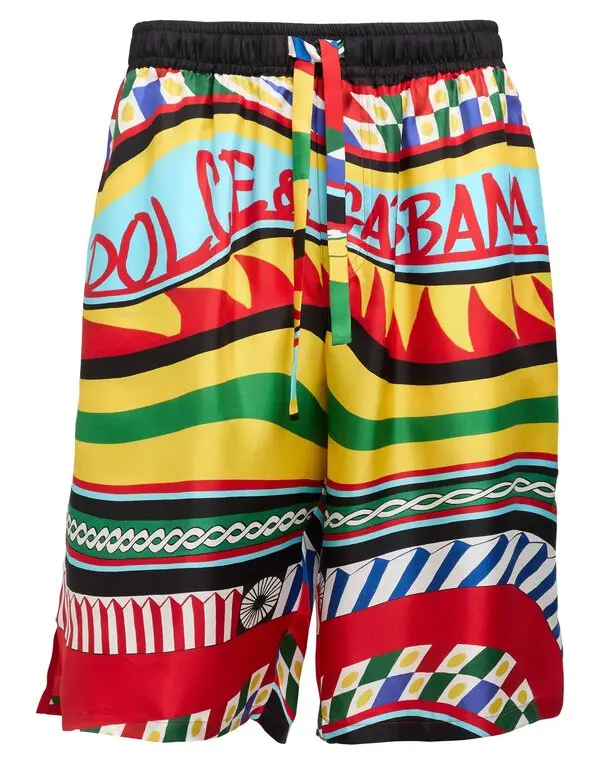 Dolce & Gabbana Printed Twill Shorts