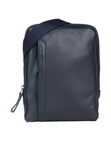 PIQUADRO Cross-body Bag In Leather - Navy