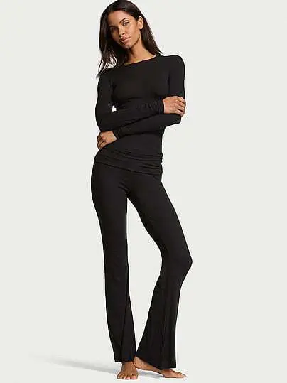 Victoria's Secret Ribbed Modal Lounge Set - Black
