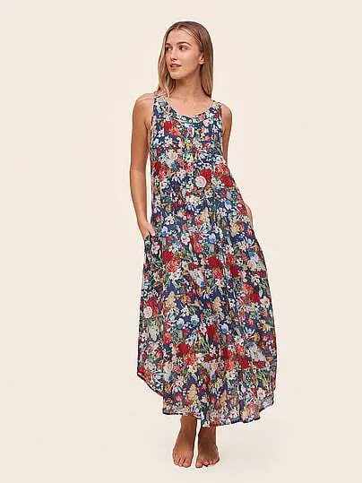 Victoria's Secret Papinelle Holly Cotton Maxi Nightie - Floral