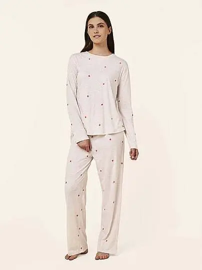 Victoria's Secret Papinelle Jada Stars Cotton Pj Set - Print
