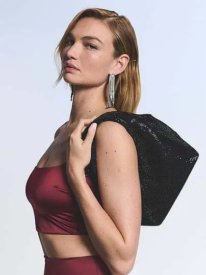 Victoria's Secret Diamanté Shine Slouchy Mini Bag