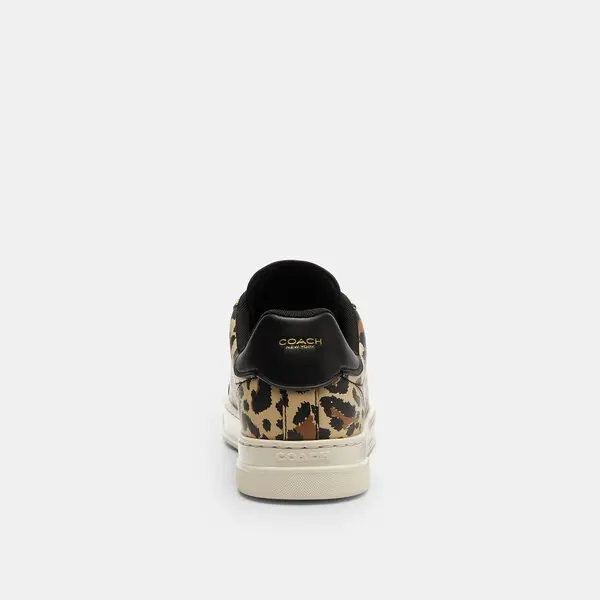 COACH OUTLET Coach High Line Leopard Print Leather Sneakers