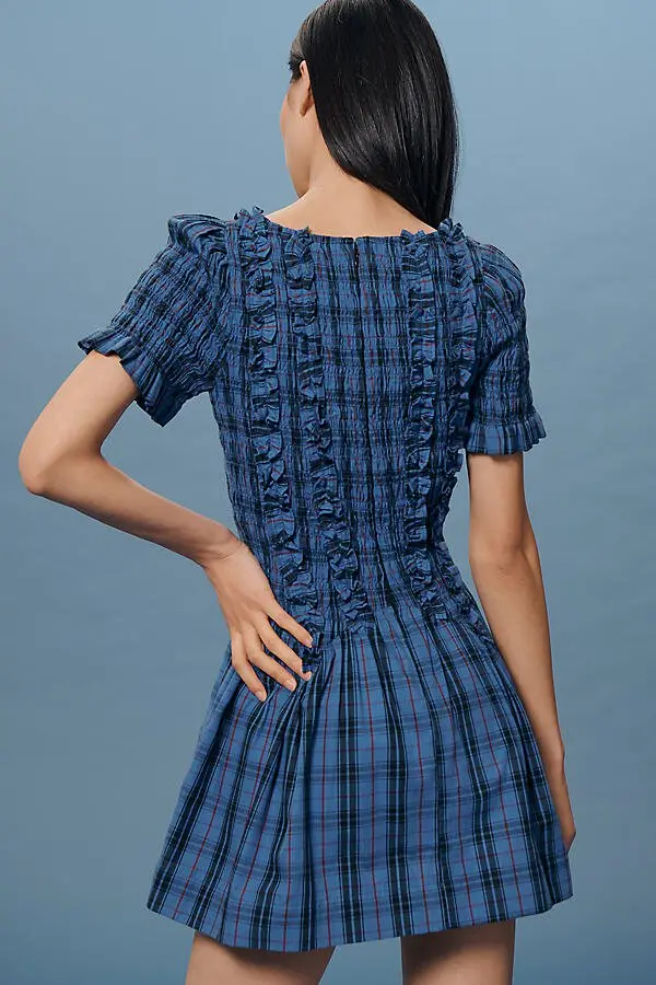 DAMSON MADDER Raphaela Shirred Mini Dress