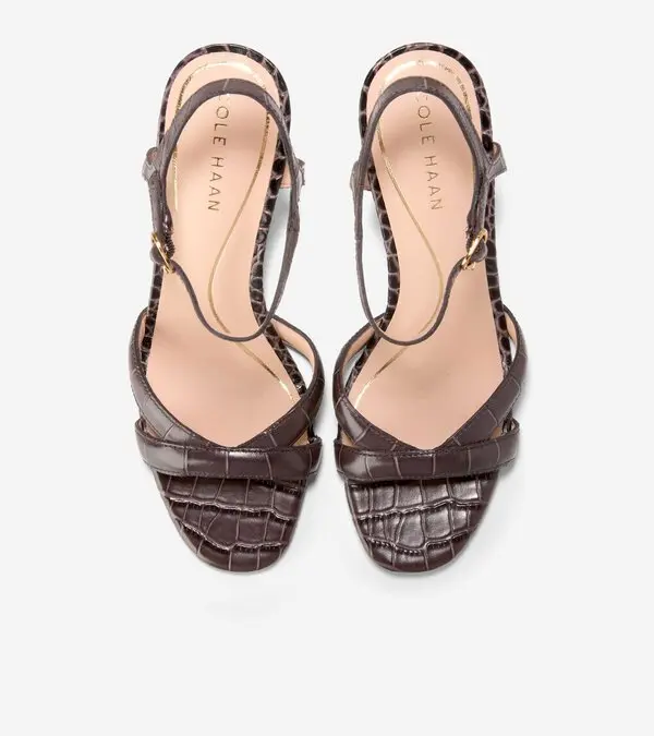 Cole Haan Constantina Sandals - Dark Chocolate Croc Print