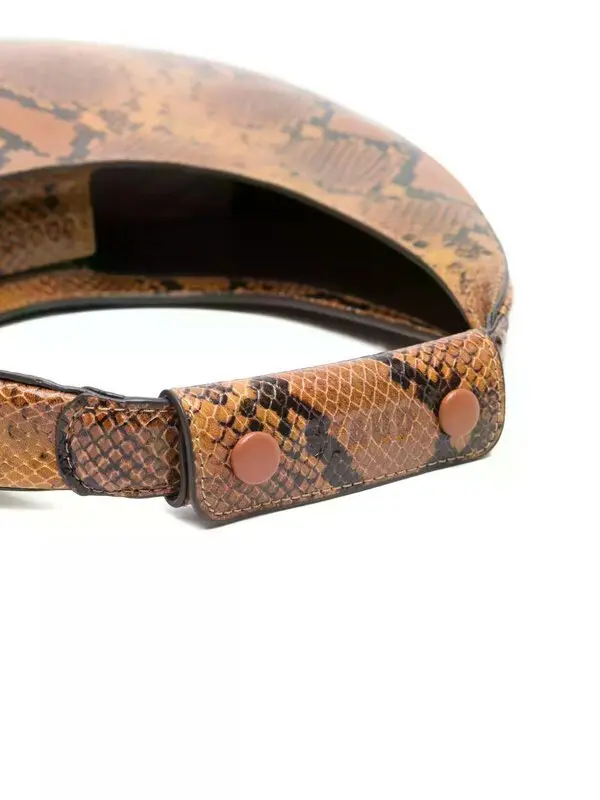 Staud Moon Snakeskin Handle Tote