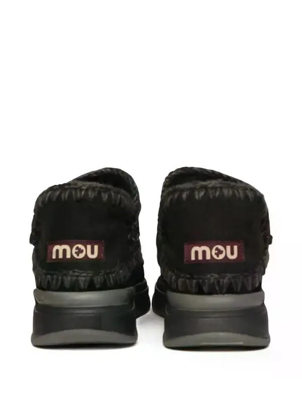 Mou Double-face Sheepskin Slip-on Sneakers - Black