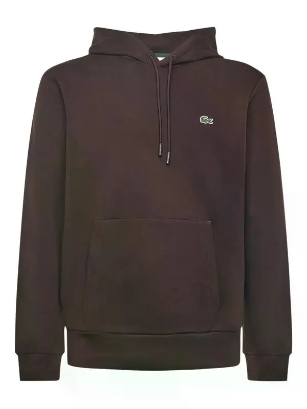 Lacoste Drawstring Hoodie - Brown