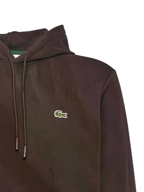 Lacoste Drawstring Hoodie - Brown