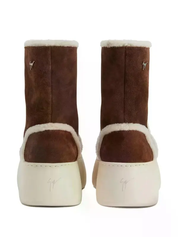 GIUSEPPE ZANOTTI Shearling Lined Platform Boots