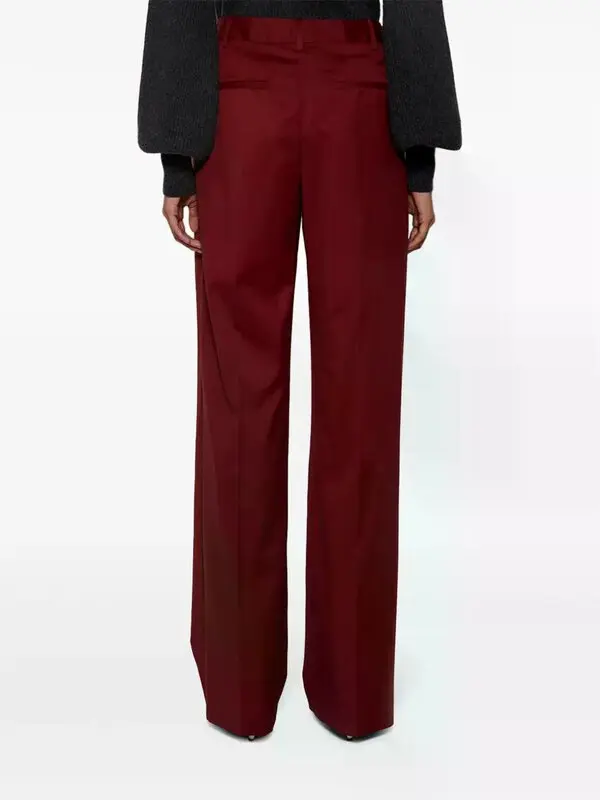 Loulou De Saison Silk High-waisted Trousers - Red