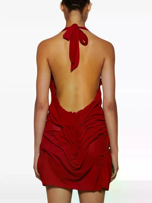 DI PETSA Draped Halterneck Mini Dress