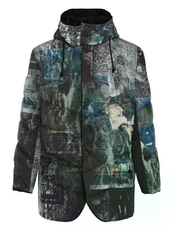 Yohji Yamamoto Graphic-print Padded Jacket