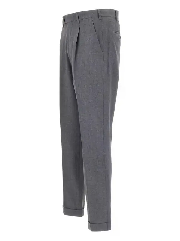 DEVORE INCIPIT Pleated-front Trousers - Grey