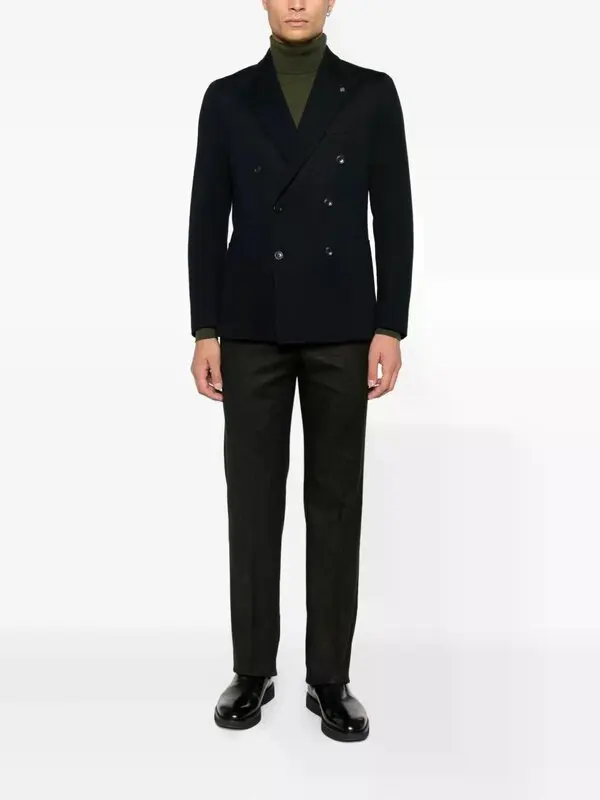 Tagliatore Double-breasted Pocket Blazer - Black