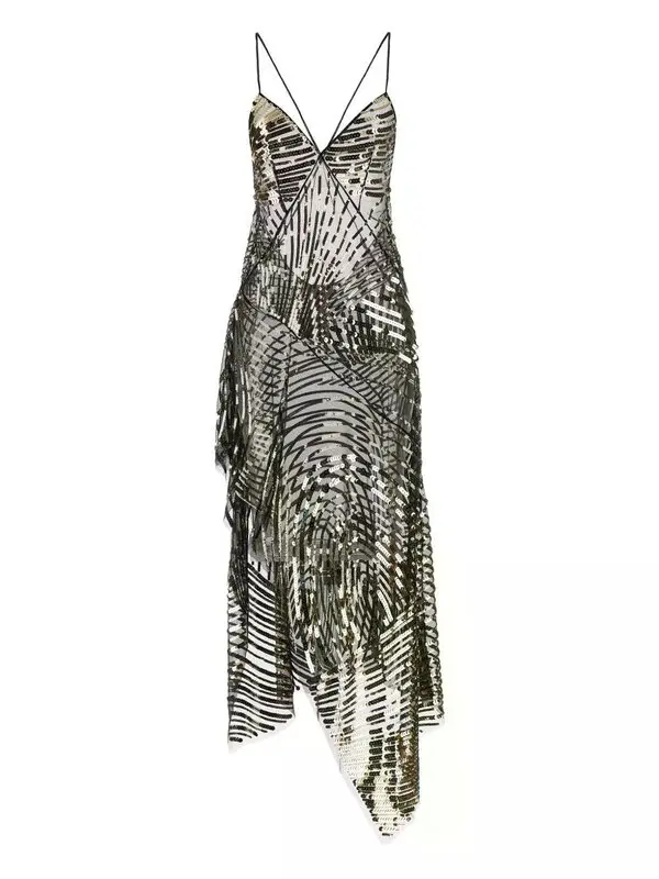 Emilio Pucci Sequin-embroidered Asymmetric Dress