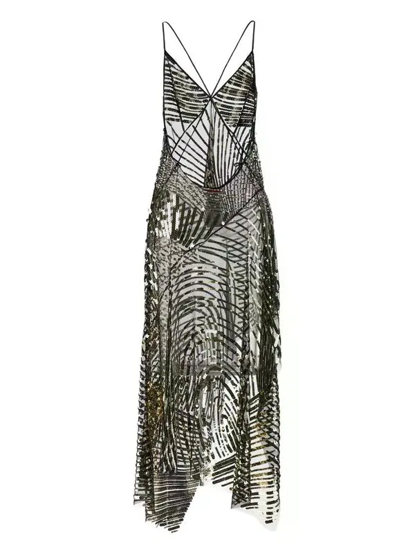 Emilio Pucci Sequin-embroidered Asymmetric Dress