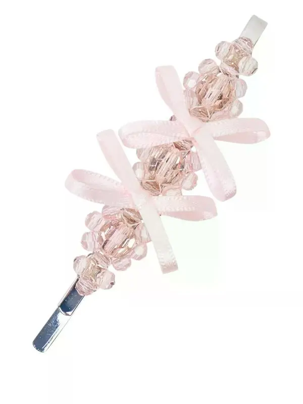 Simone Rocha Bow And Bead Embellished Hair Clip