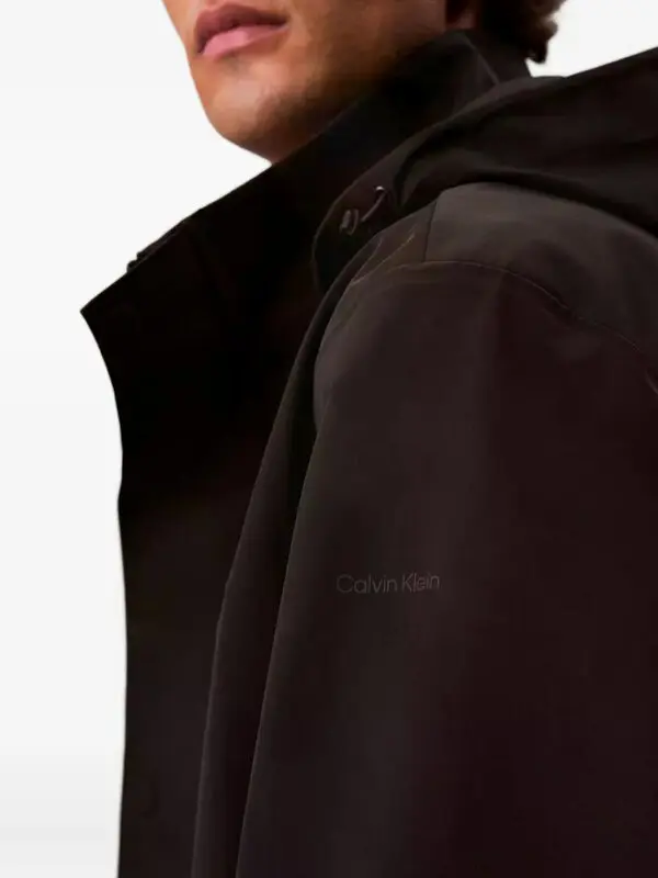 Calvin Klein Logo-detail Hooded Coat