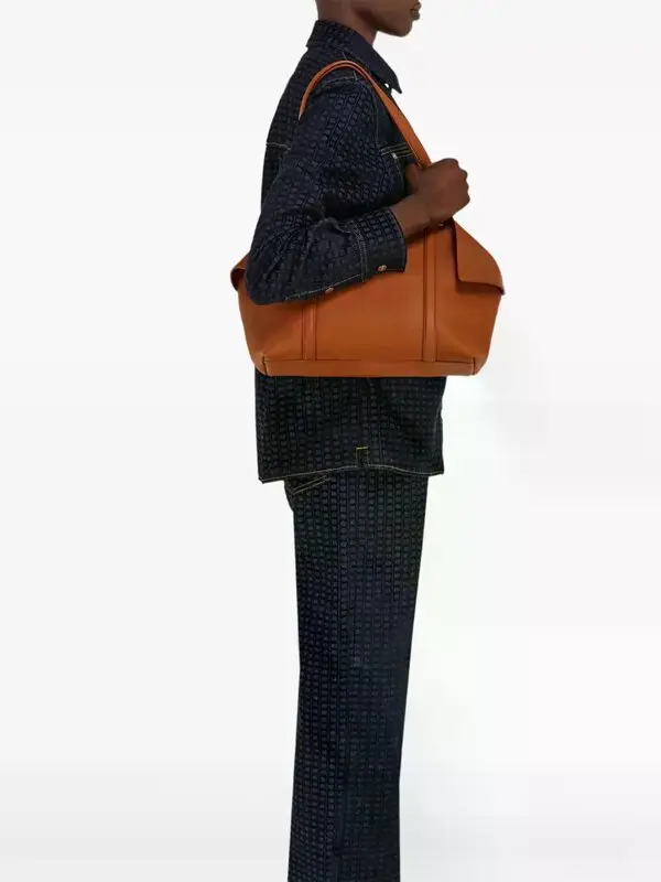 FERRAGAMO Medium Folded Leather Tote Bag