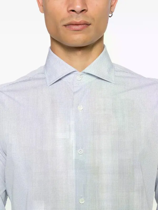 TRUZZI Buttoned Striped Shirt - Blue