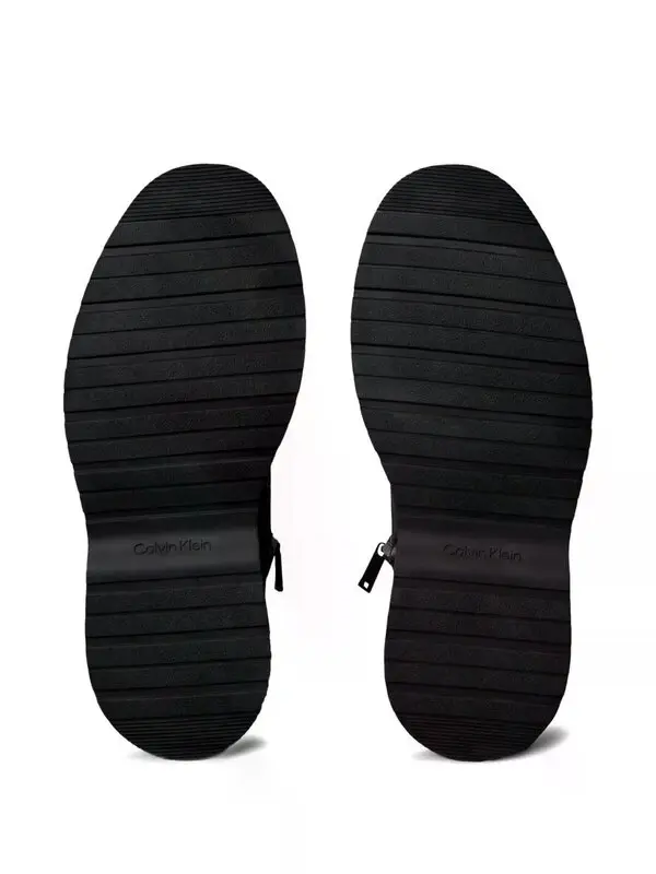 Calvin Klein Logo-detail Leather Boots