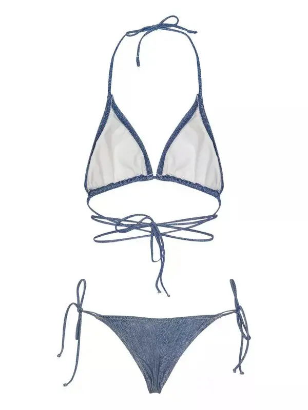 ROTATE BY BIRGER CHRISTENSEN Denim-print Bikini