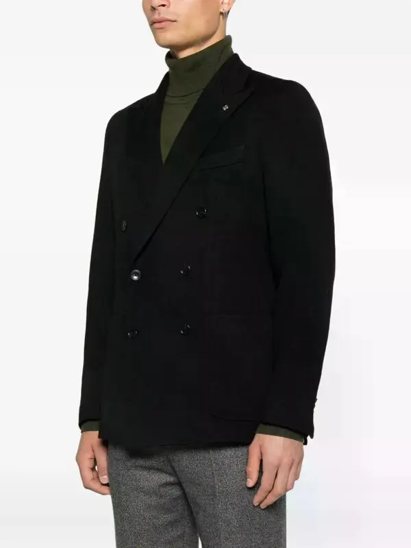 Tagliatore Double-breasted Pocket Blazer - Black