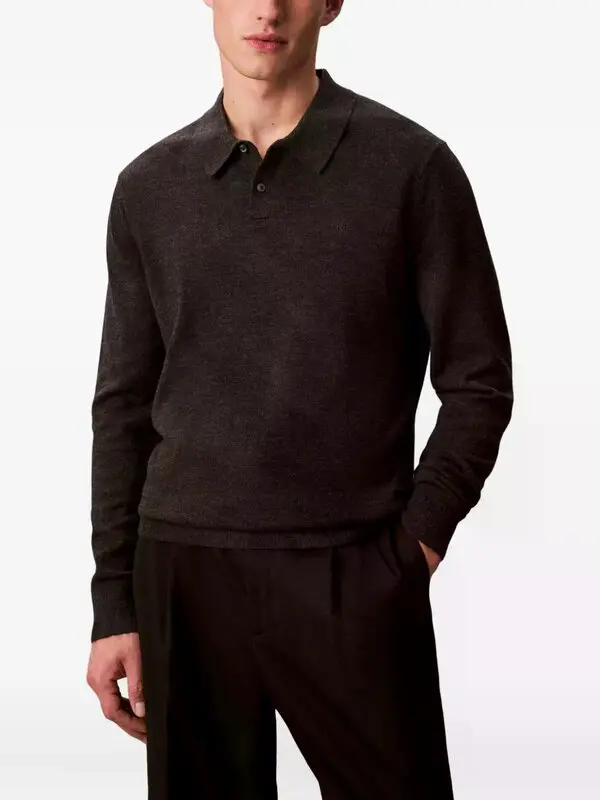Calvin Klein Long Sleeve Polo Sweater