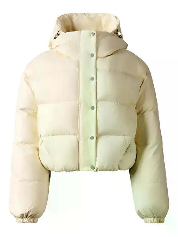 Perfect Moment Cream Cropped Puffer Jacket - Neutrals