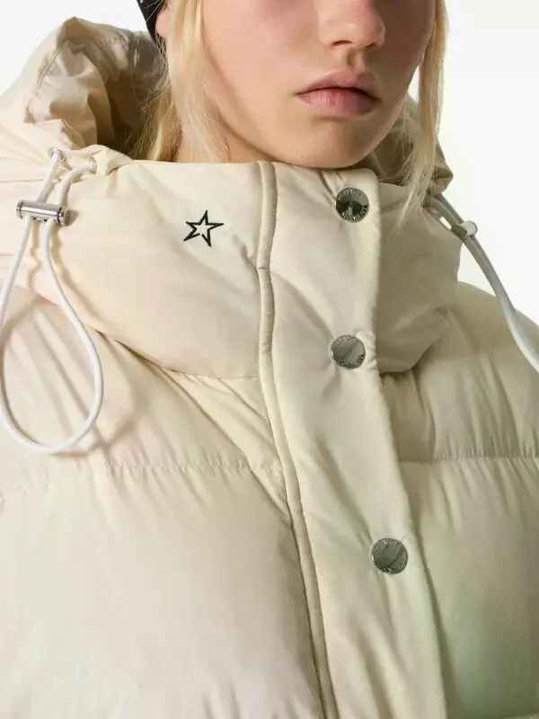 Perfect Moment Cream Cropped Puffer Jacket - Neutrals