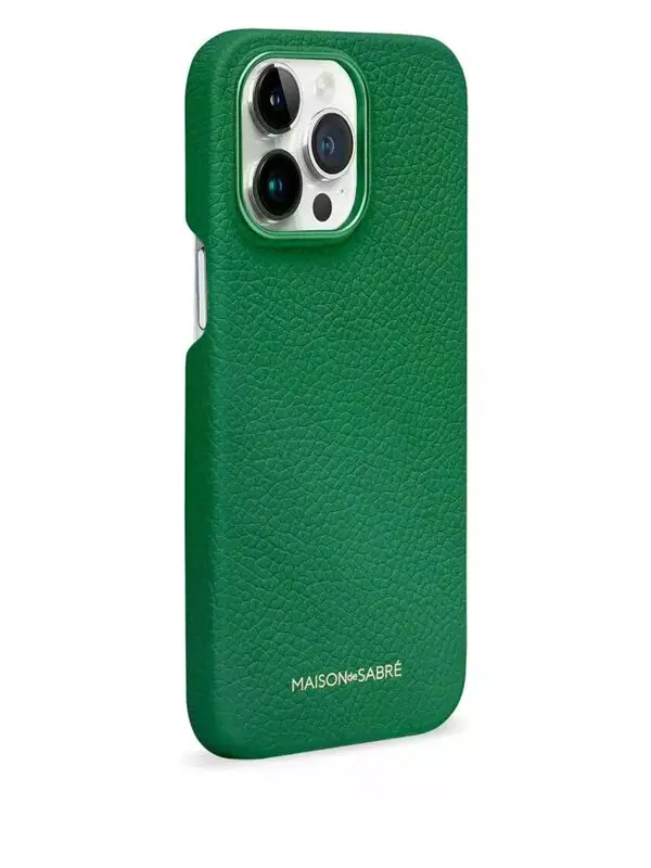 MAISON DE SABRE Leather Iphone 14 Pro Max Case - Green